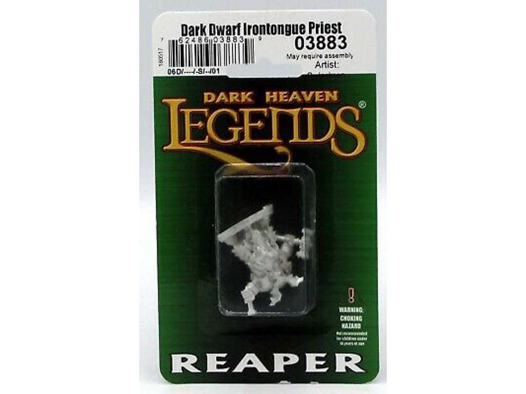Køb Dark Dwarf Irontongue Priest - Figur til rollespil hos Superhelten ...