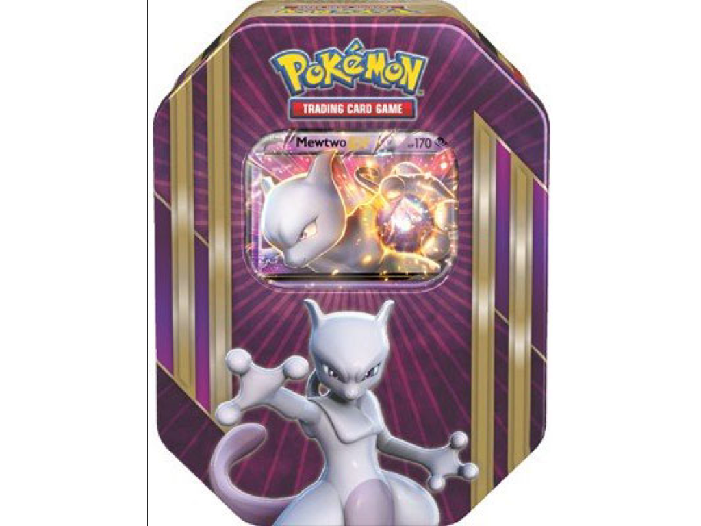 Køb Pokémon Mewtwo EX tin box hos Superhelten Legetøj